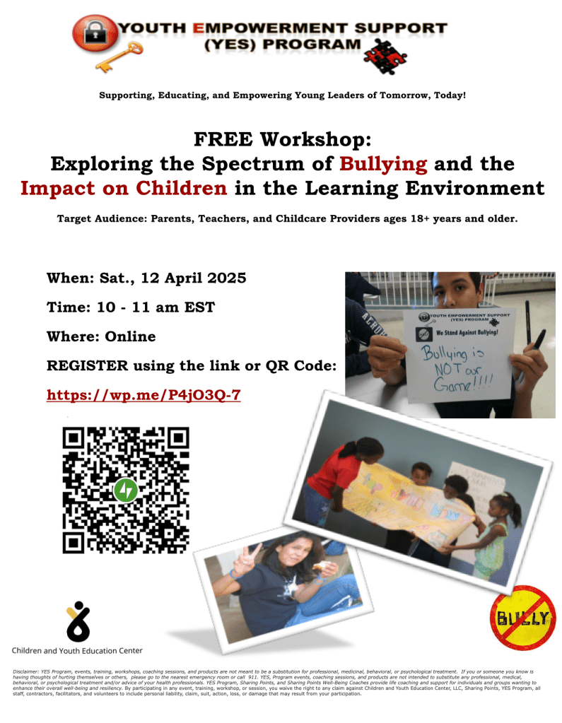 YES Program – EXPLORING THE SPECTRUM OF BULLYING | Children and Youth ...